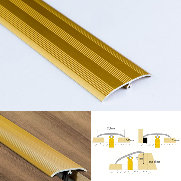 Buy Good Quality Push In Aluminium Door Bars Threshold Strip Transition Trim Laminate Tiles